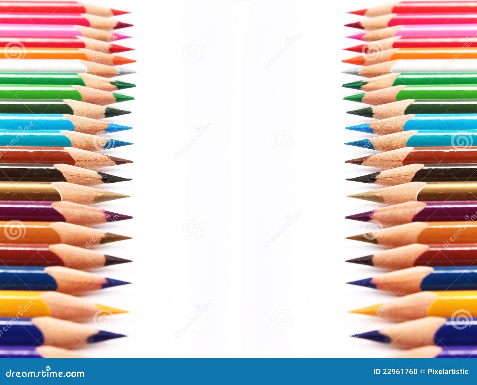 Two sides color pencil stock photo. Image of colour, orange - 22961760