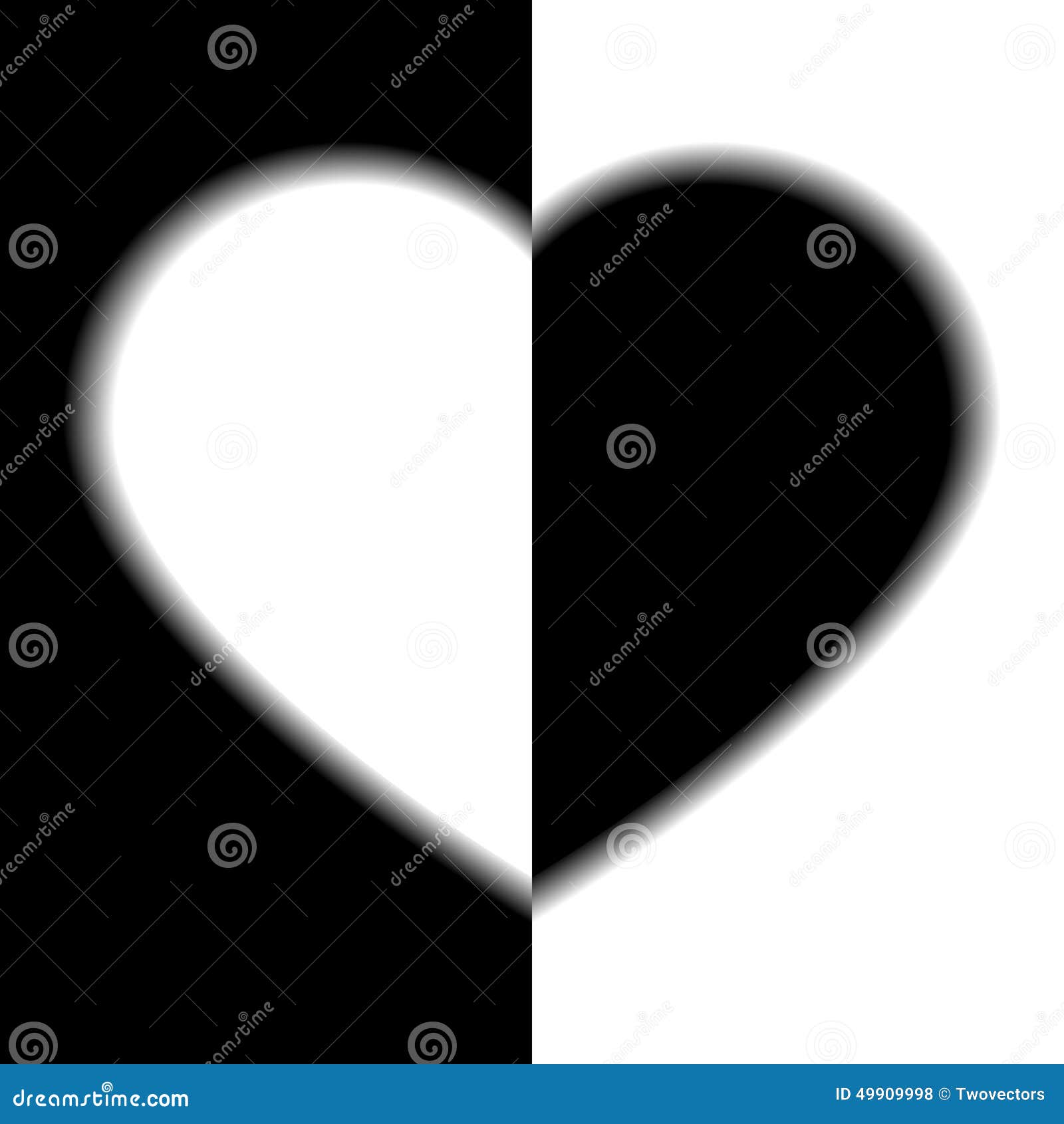 Two sides of love stock vector. Illustration of romance - 49909998