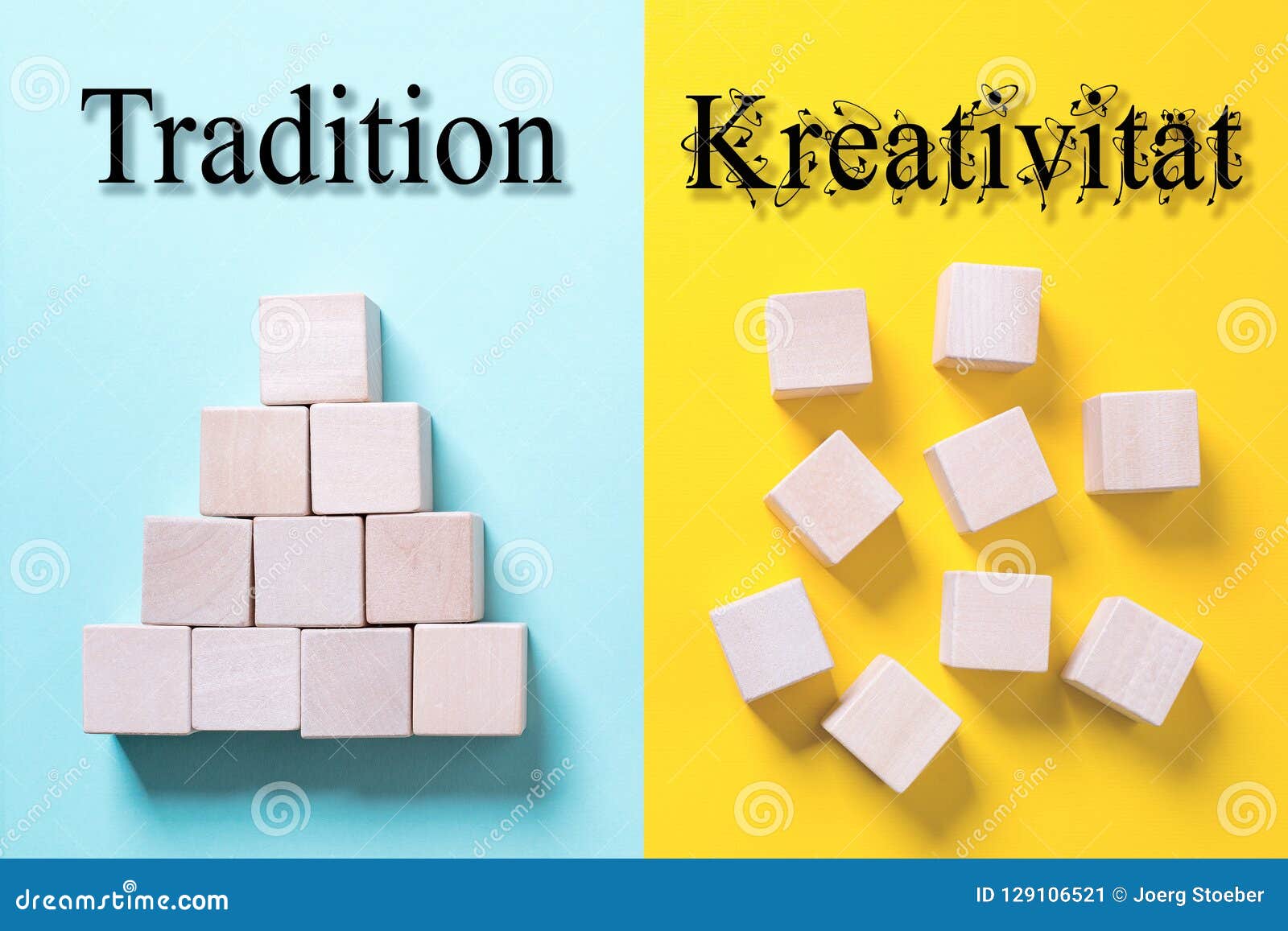 Two Sides Symbolizing with Icons on Cubes a Structured Organization and ...