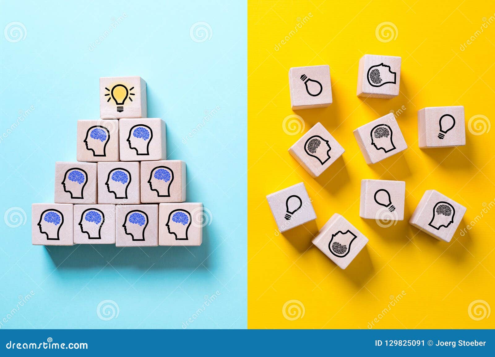 Two Sides Symbolizing with Icons on Cubes a Structured Organization ...