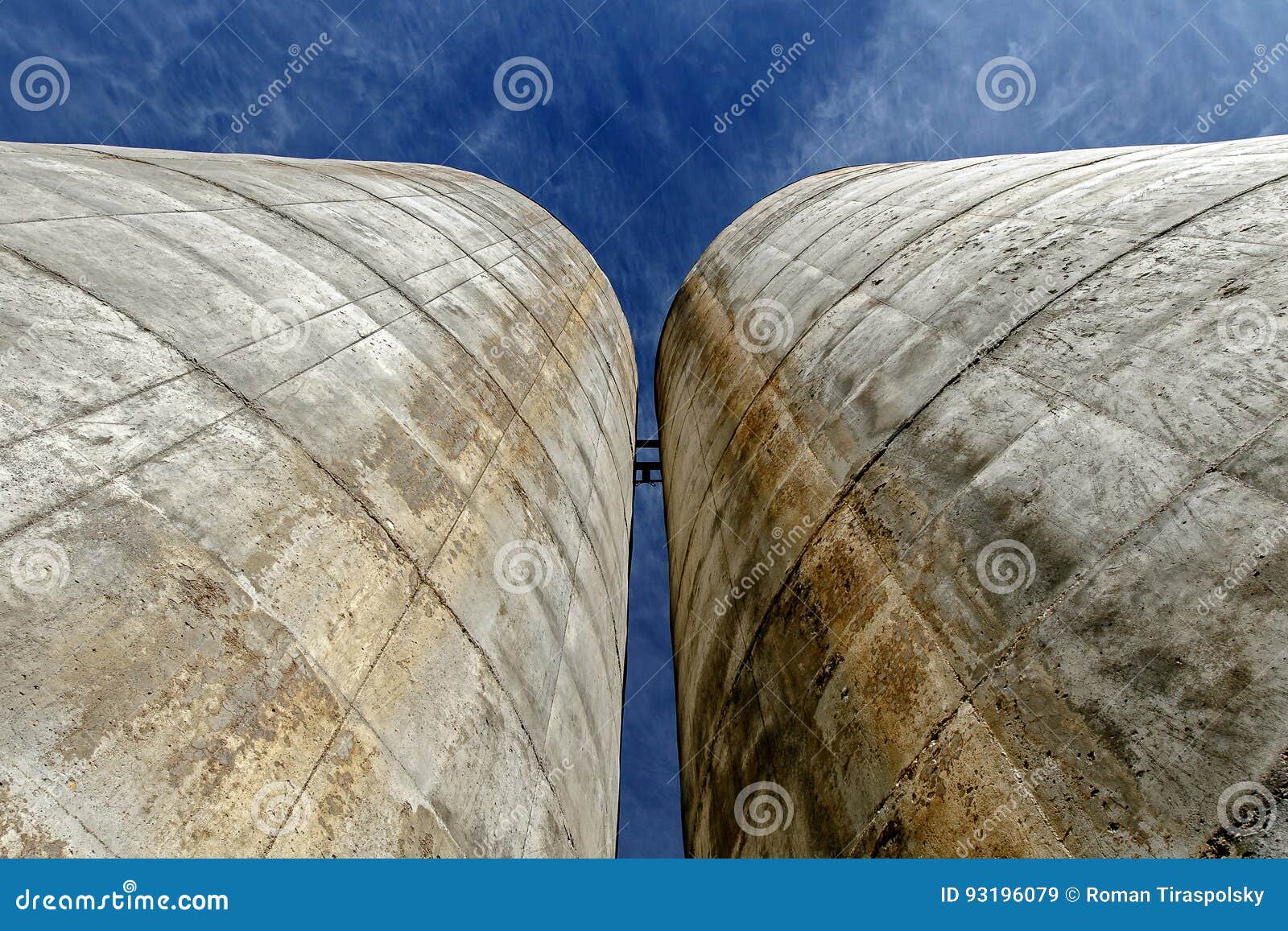 Two silos stock image. Image of park, sunny, structure - 93196079