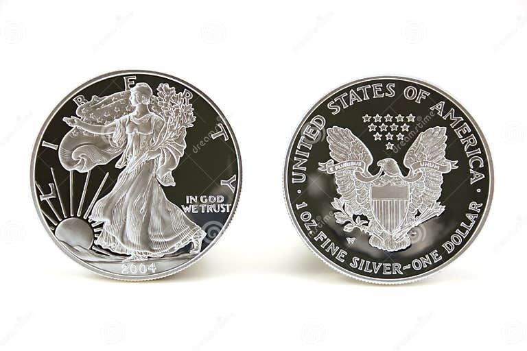 Two Silver Dollars stock image. Image of collection, eagle - 5427971