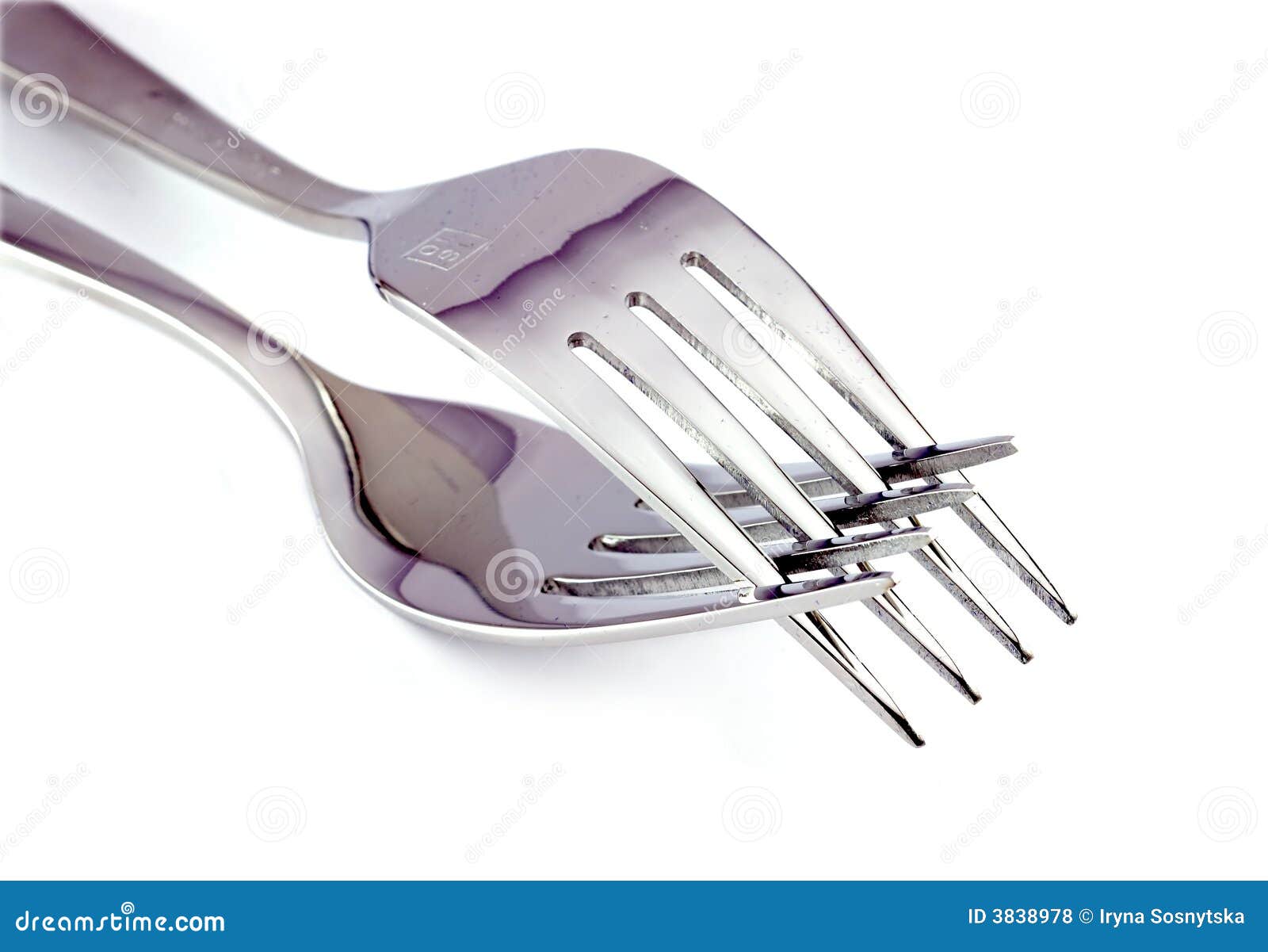 Two Silver Forks Isolated on White Stock Photo - Image of dine ...
