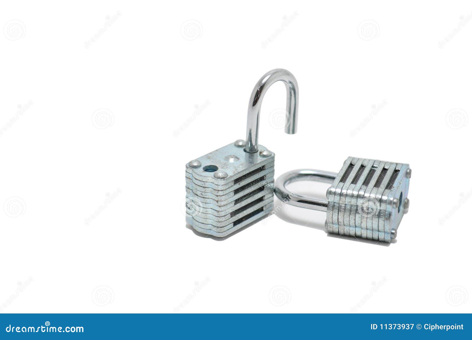 Two Silver Locks stock image. Image of white, lock, padlock - 11373937