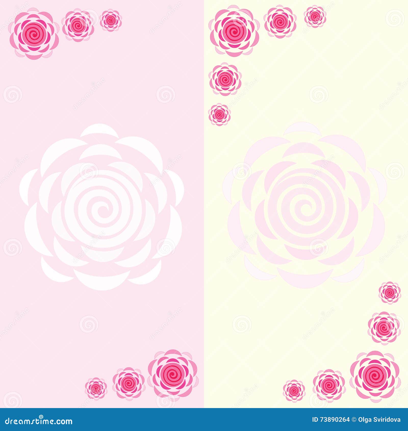 Two simple cards stock vector. Illustration of elegant - 73890264