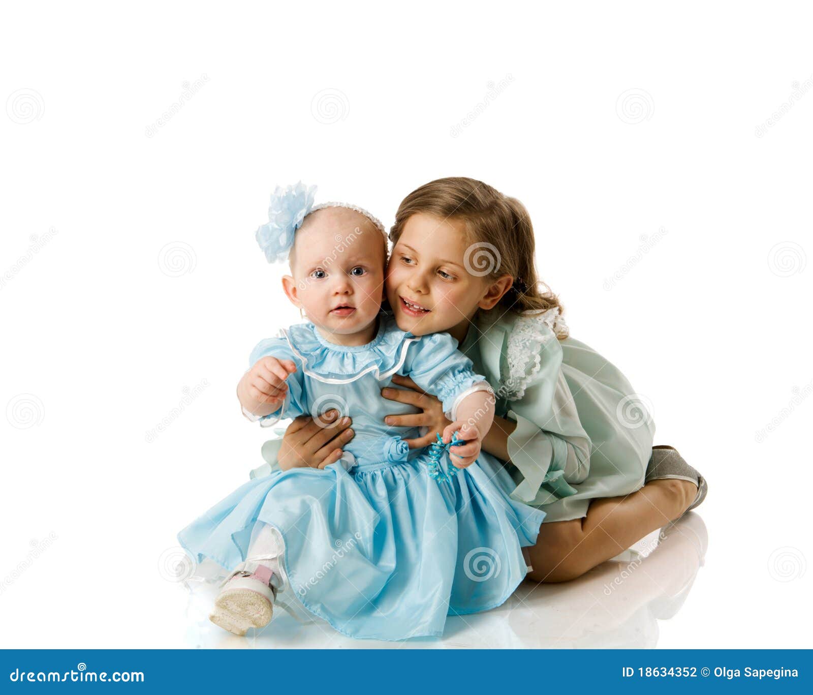 Two Sisters stock photo. Image of children, affectionate - 18634352