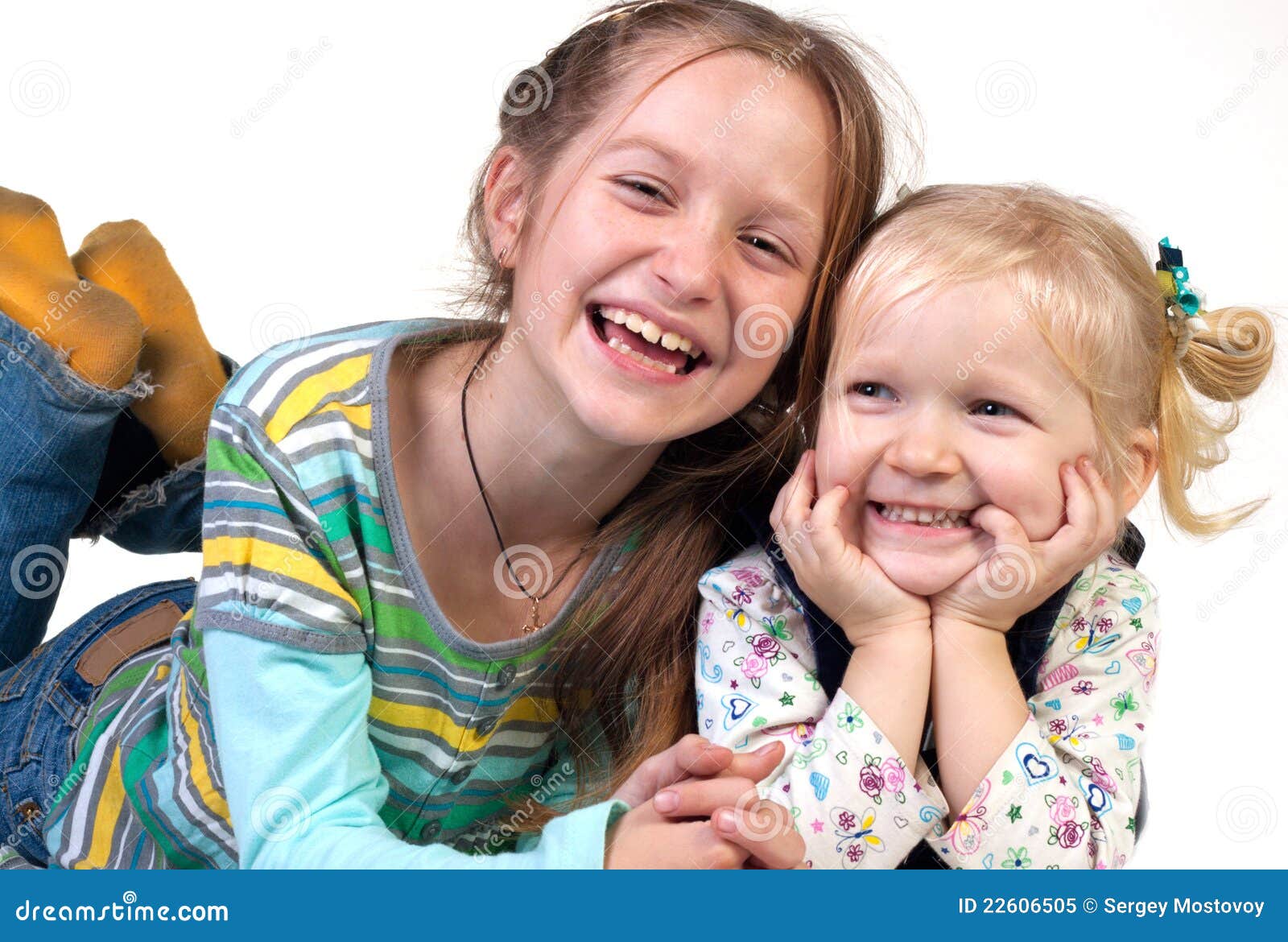 Two sisters stock image. Image of little, togetherness - 22606505