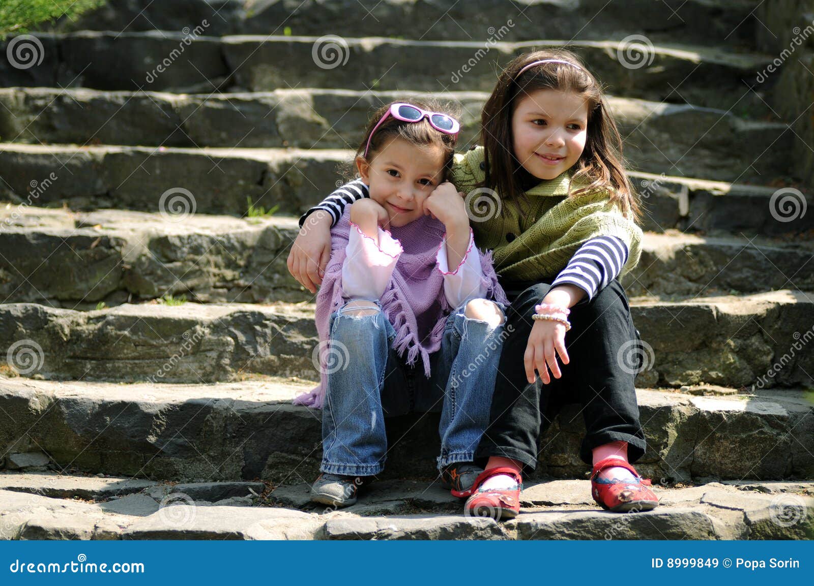 Two sisters stock image. Image of sister, park, portrait - 8999849