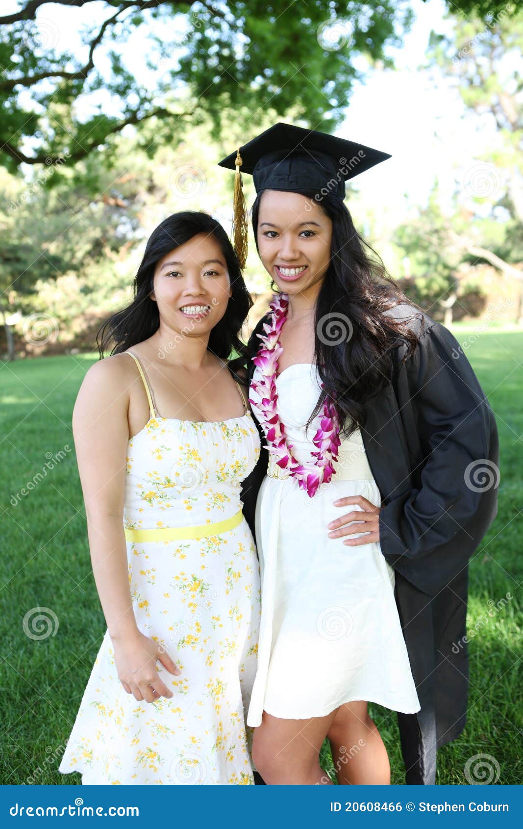 Two Sisters at College Graduation Stock Photo - Image of graduation ...