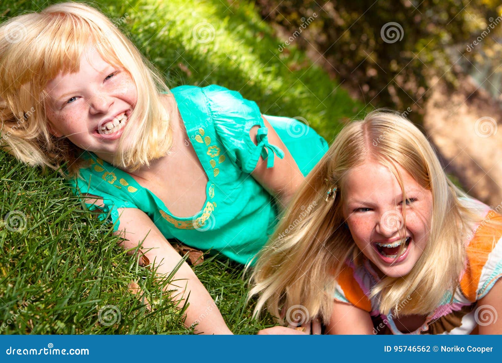 Two Sisters Laughing and Having Fun. Stock Photo - Image of females ...