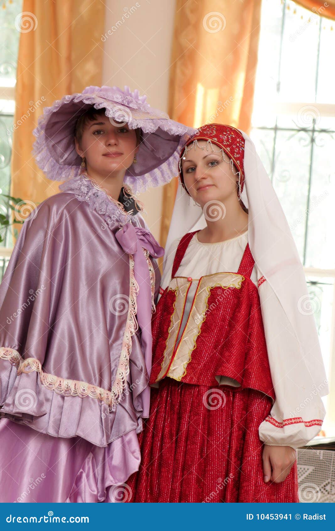 Two sisters poses indoor stock image. Image of beauty - 10453941