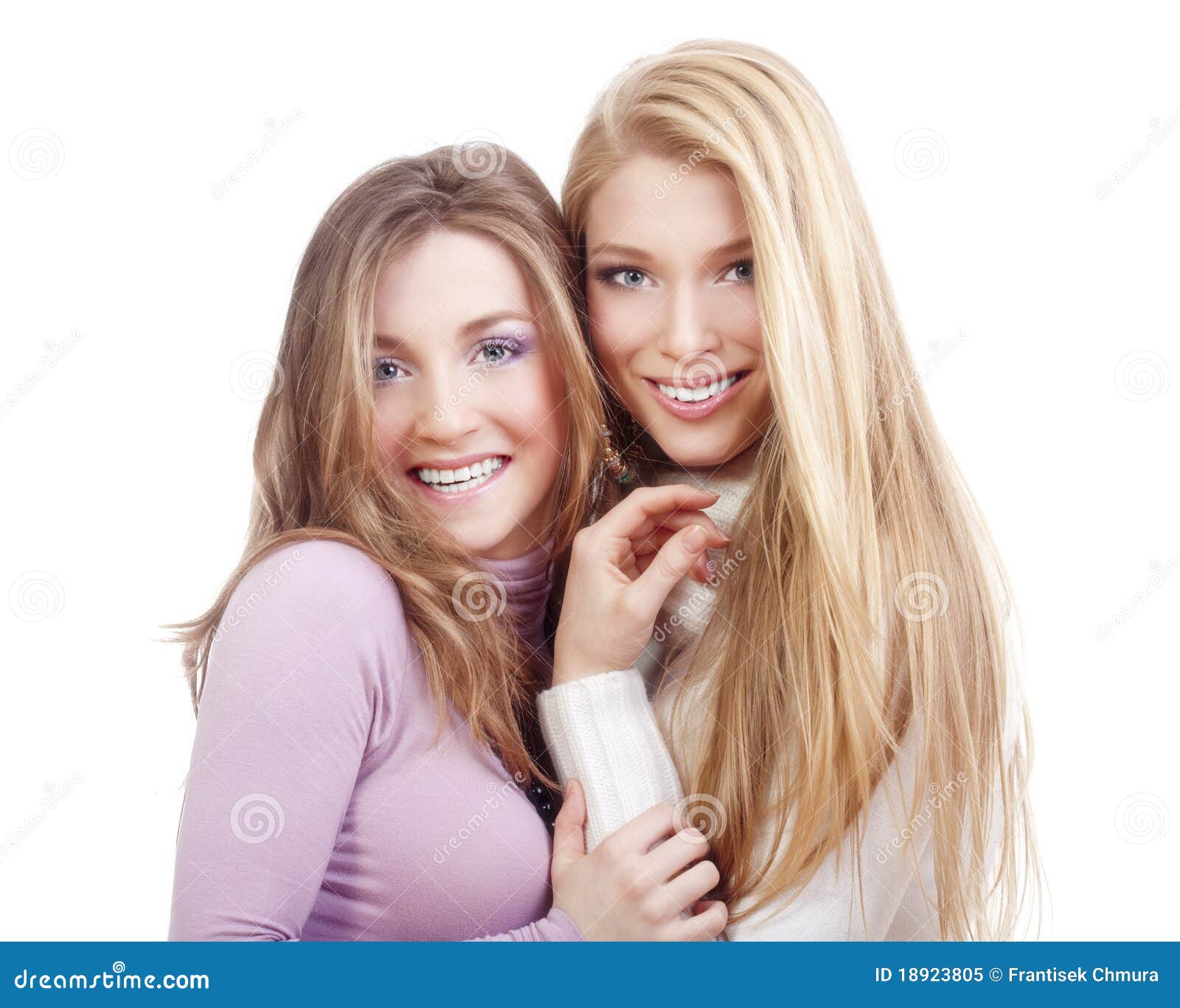 Two sisters smiling stock image. Image of sister, friends - 18923805