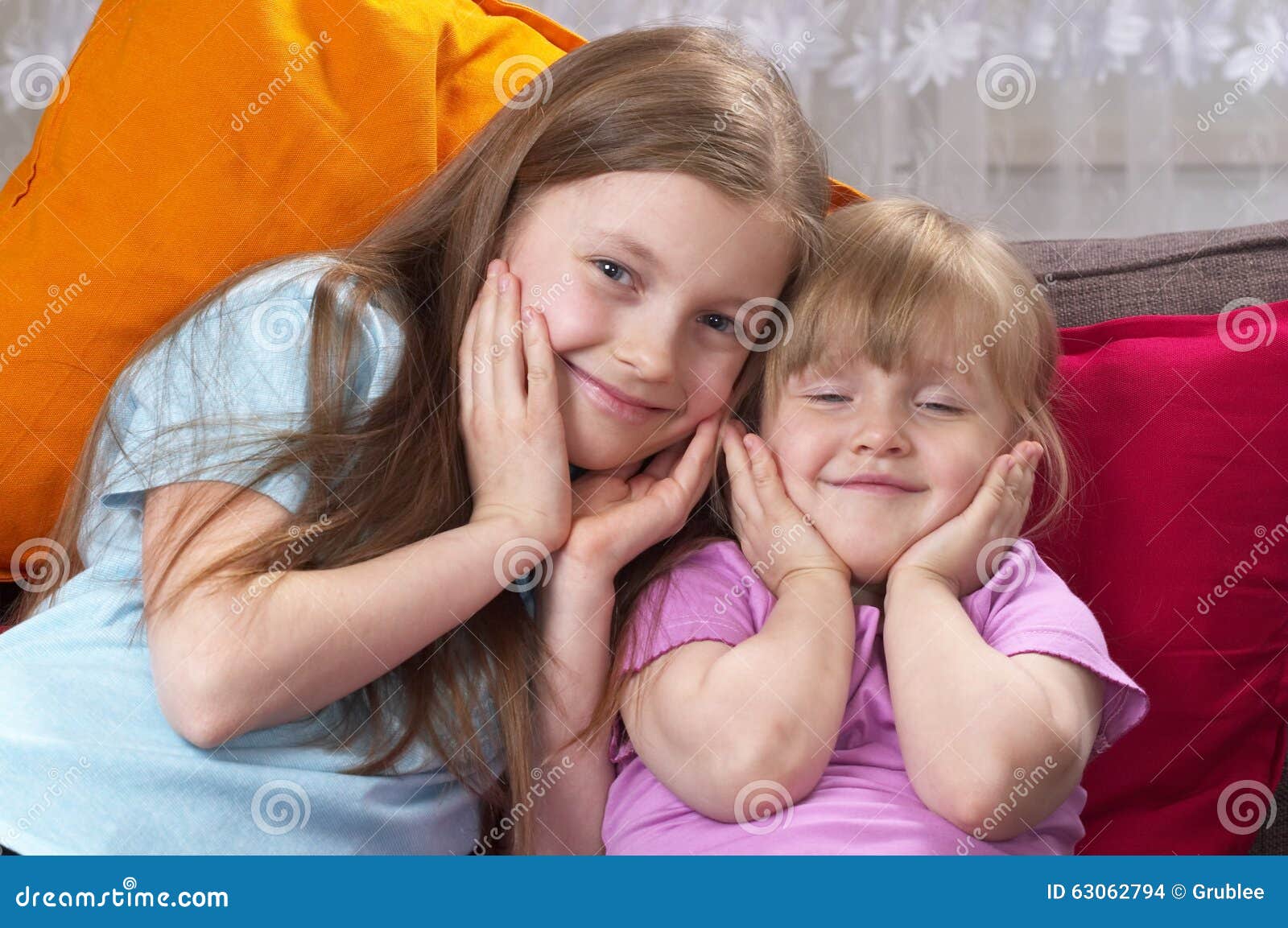 Two sisters stock photo. Image of smiling, girls, potrait - 63062794