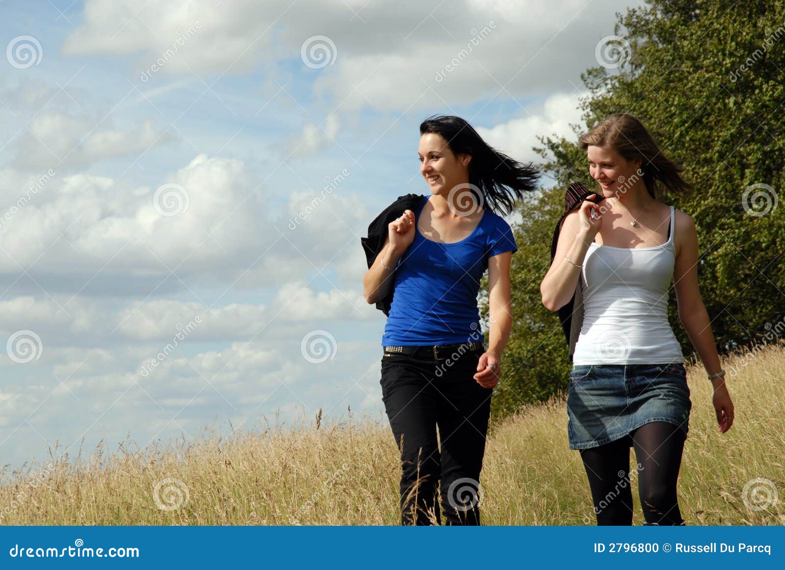 Two sisters on summer walk stock photo. Image of family - 2796800