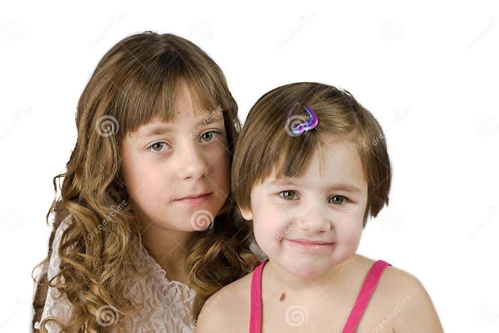 Two sisters together stock image. Image of innocence, females - 3677855