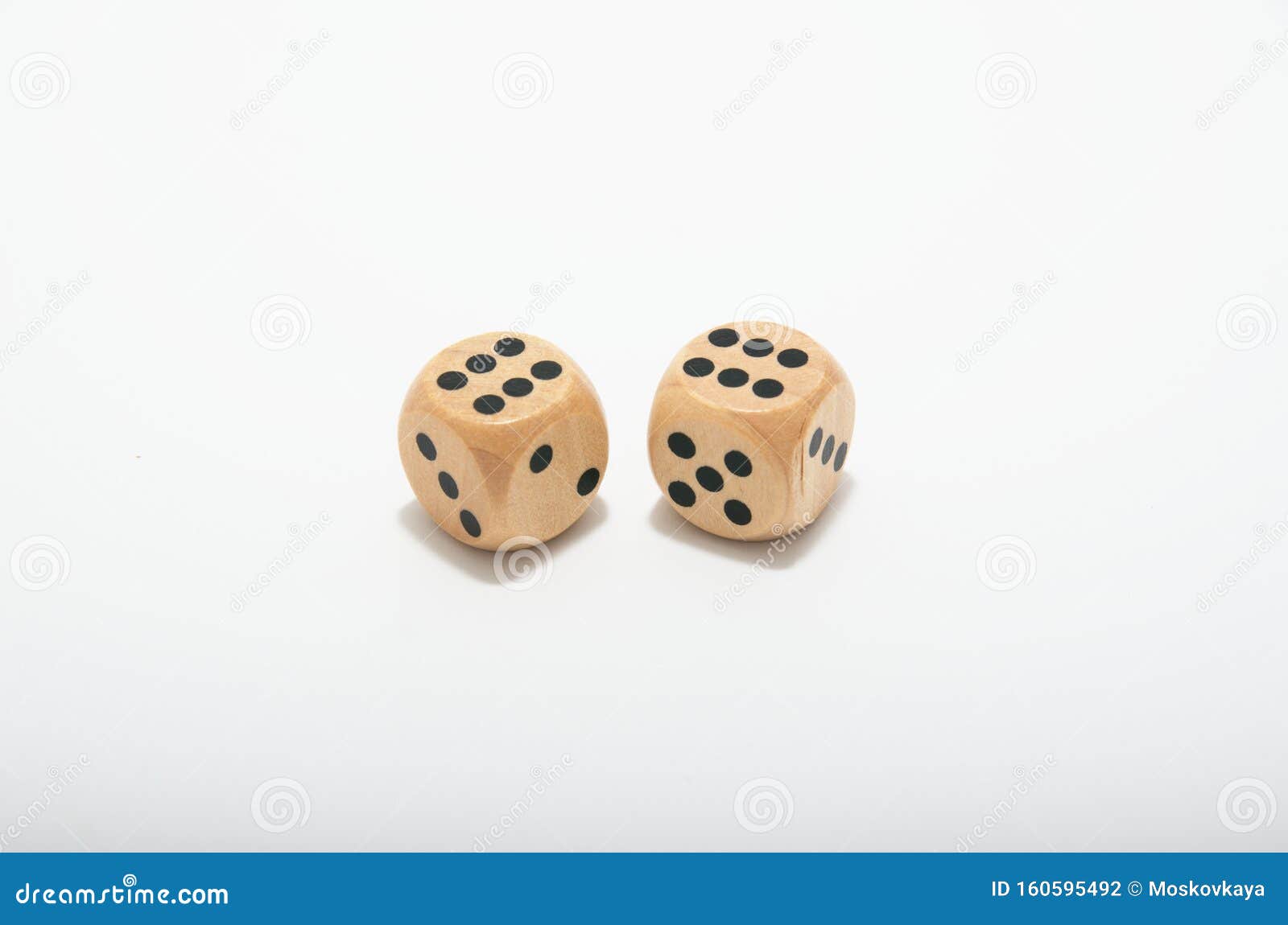 Two six sided dice stock photo. Image of board, random - 160595492