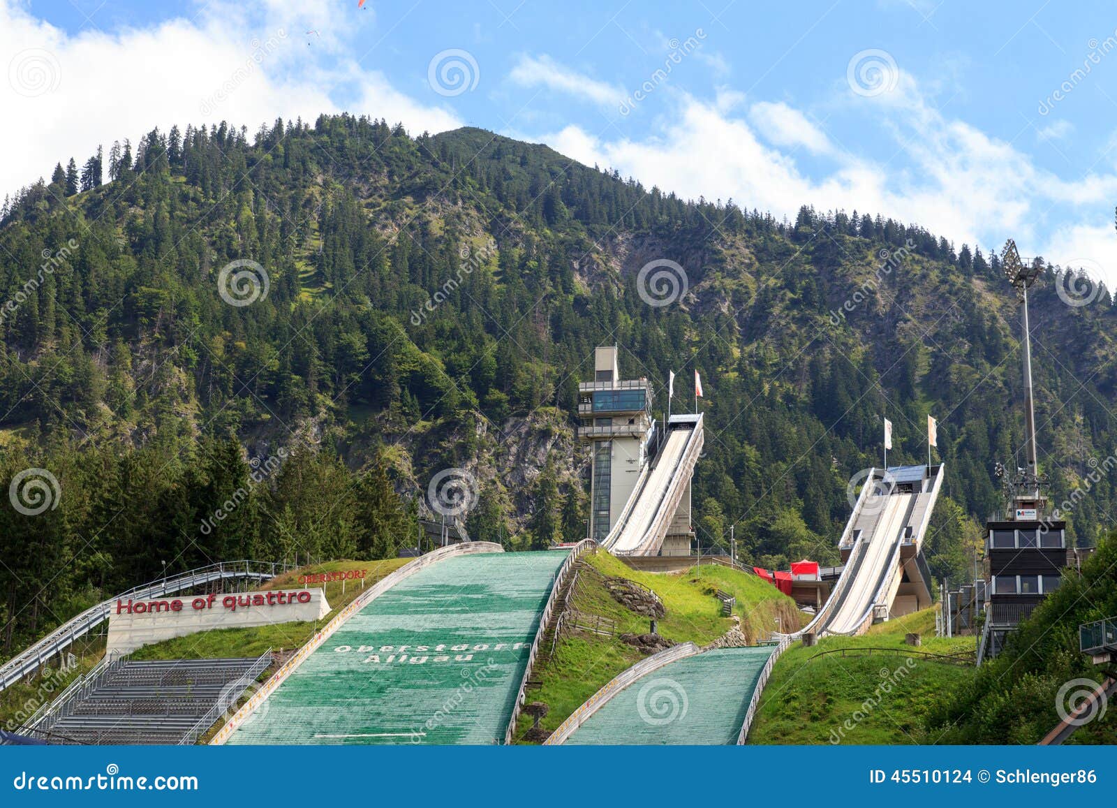 Two Ski-jumping Hills in Oberstdorf Editorial Stock Image - Image of ...