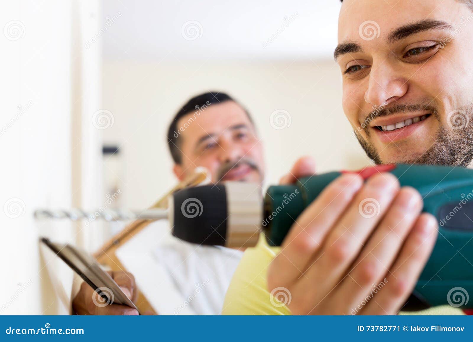 Two Skilled Men Doing Maintenance Stock Image - Image of repair, aged ...