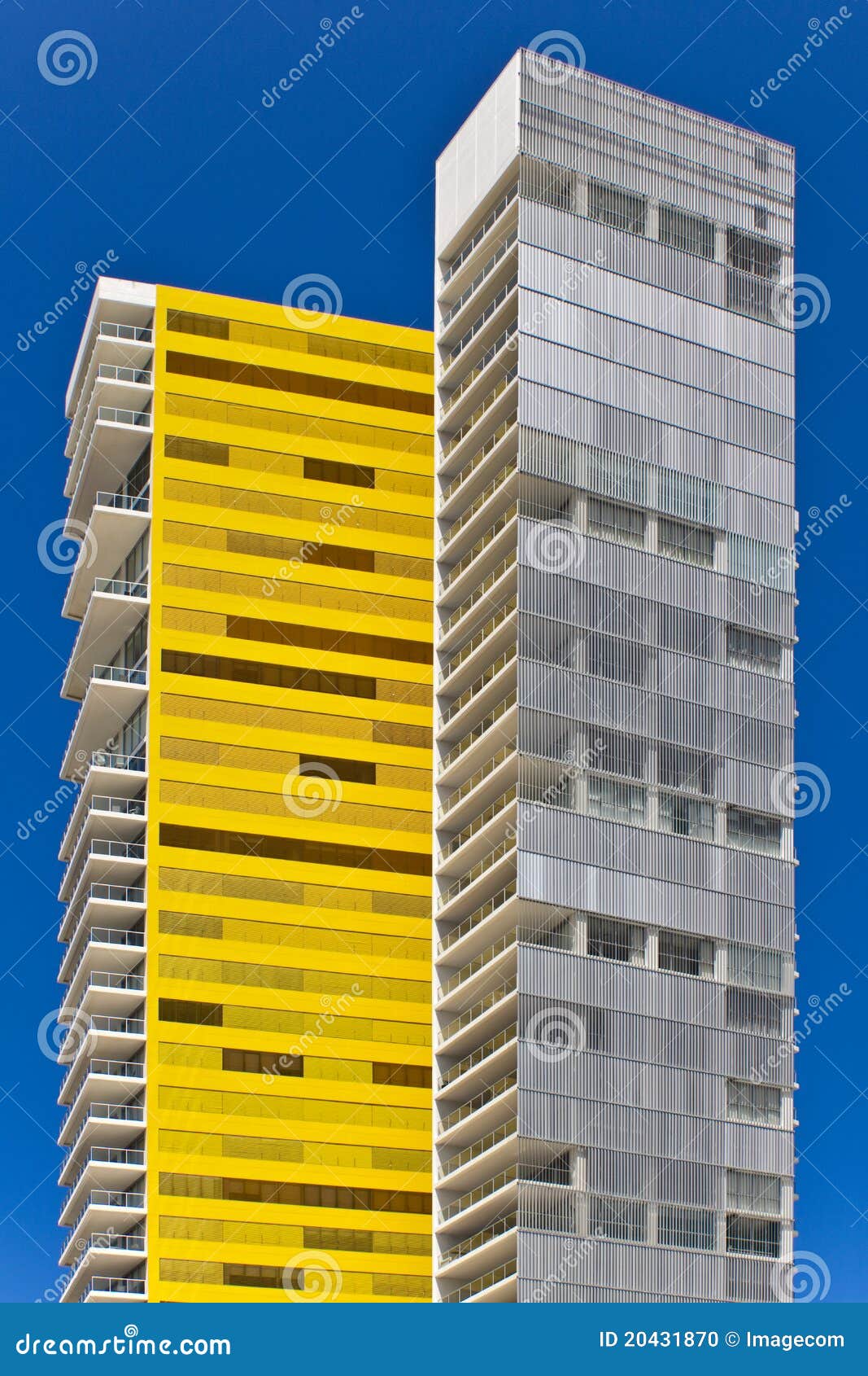 Two skyscrapers stock photo. Image of silver, built, concrete - 20431870