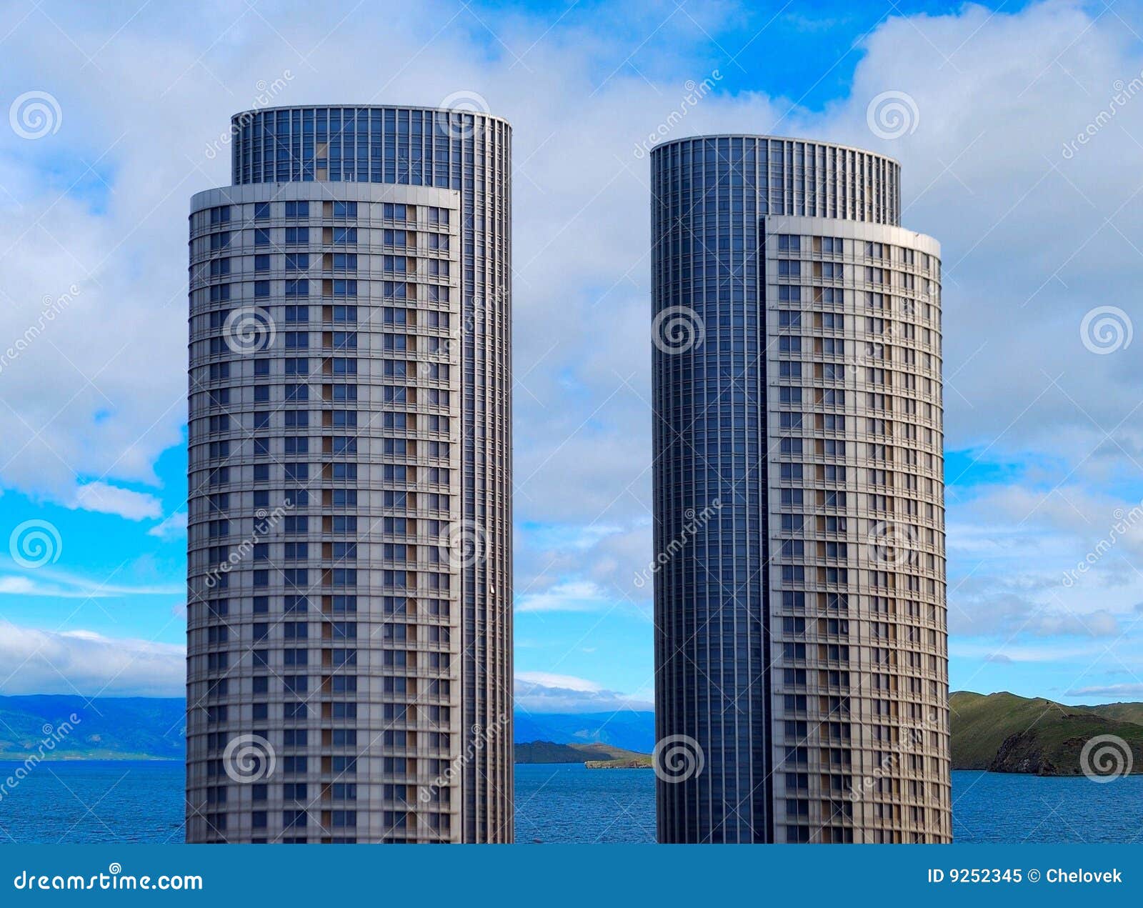Two skyscrapers stock image. Image of house, nature, glass - 9252345