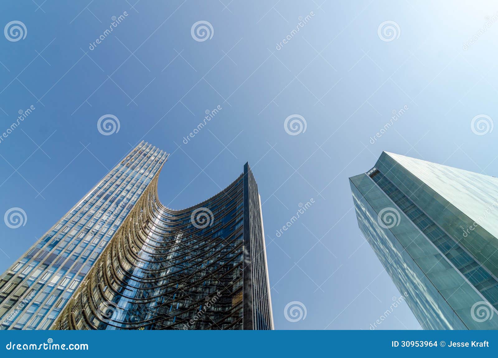Two Skyscrapers stock photo. Image of skyscraper, downtown - 30953964