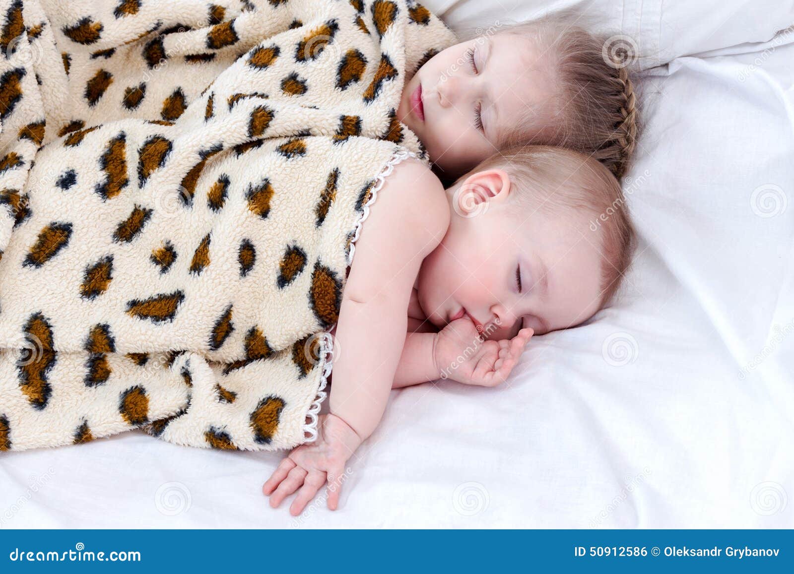 Two sleeping child stock photo. Image of blond, family - 50912586