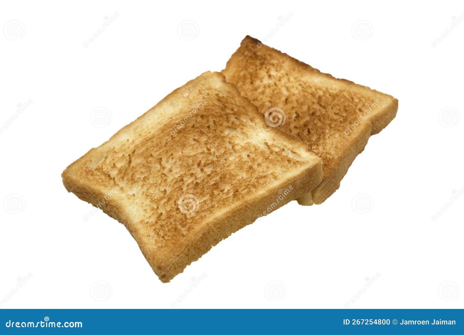Two Sliced Toast Bread Slices Isolated on White Stock Photo - Image of ...