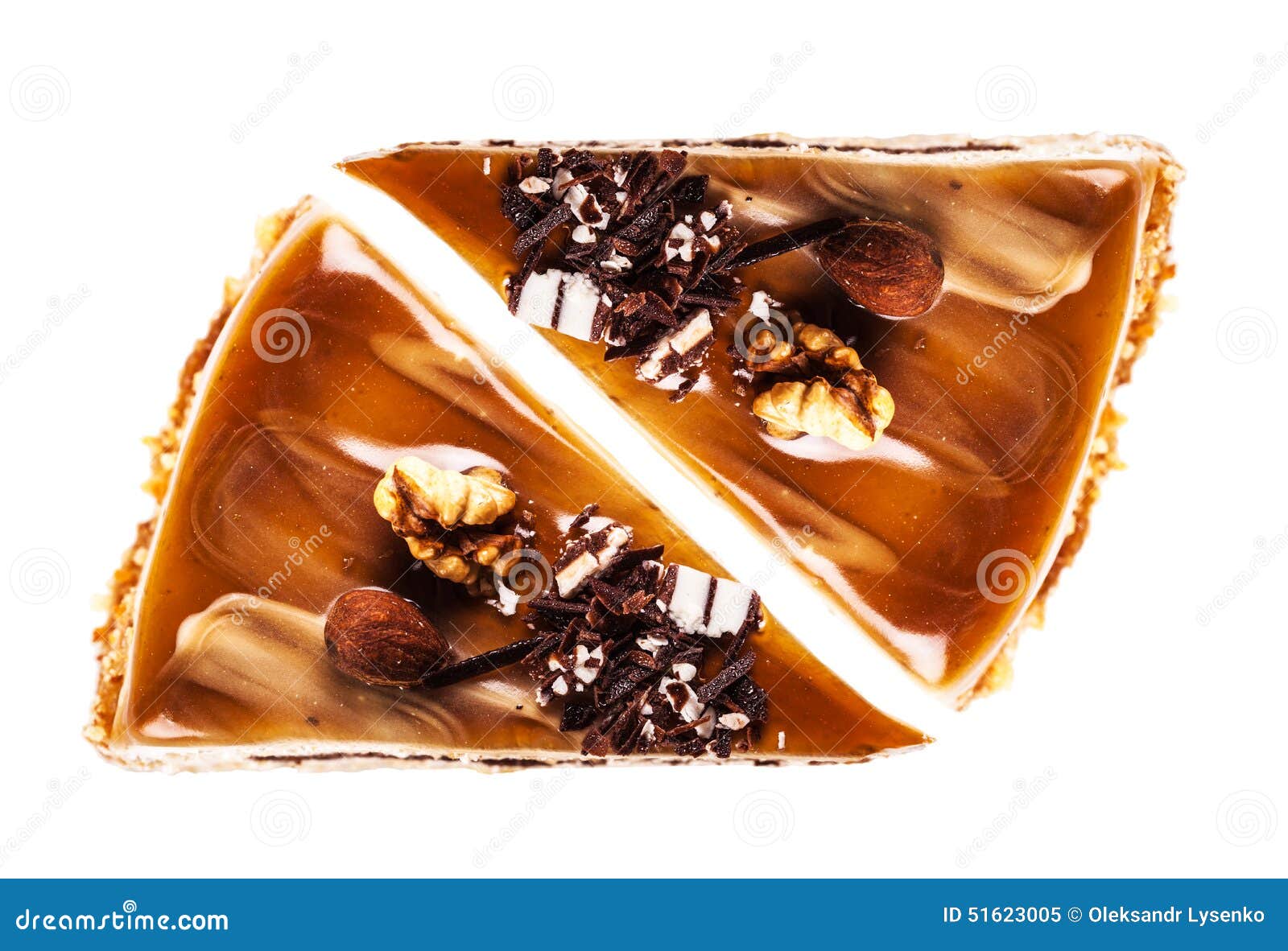 Two slices of cake stock image. Image of brown, chocolate - 51623005