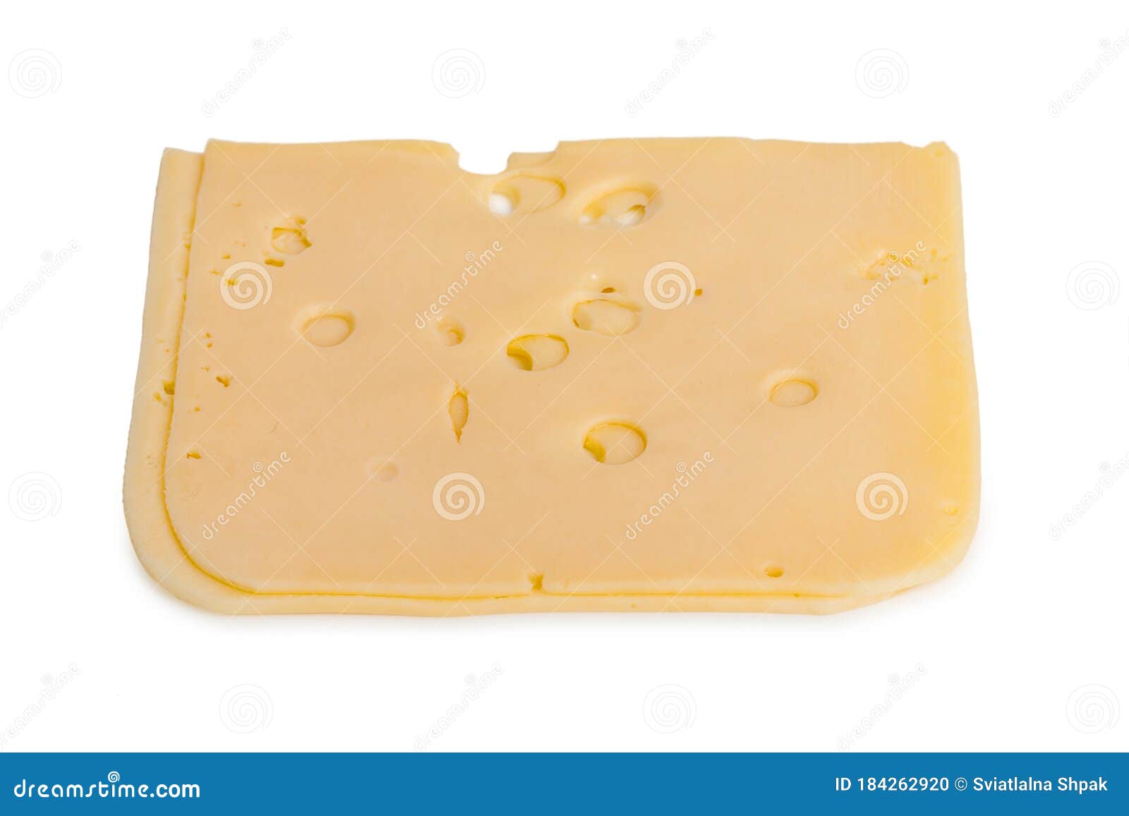 Two Slices of Cheese Isolated on White Background Stock Photo - Image ...