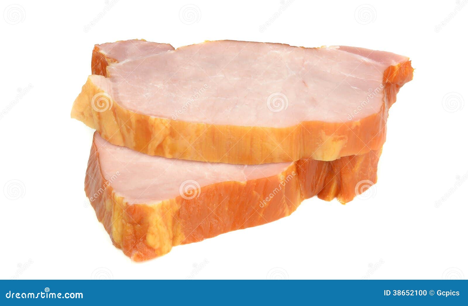 Two Slices of Gammon Steaks Stock Photo - Image of white, heap: 38652100