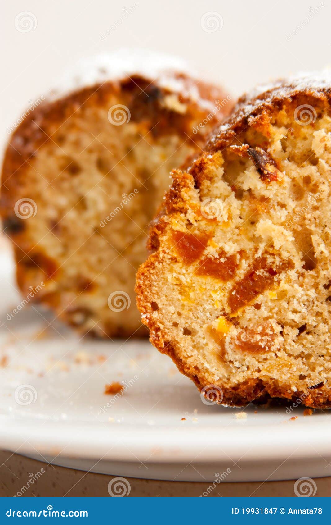 Two slices of muffin stock image. Image of pastry, sweet - 19931847