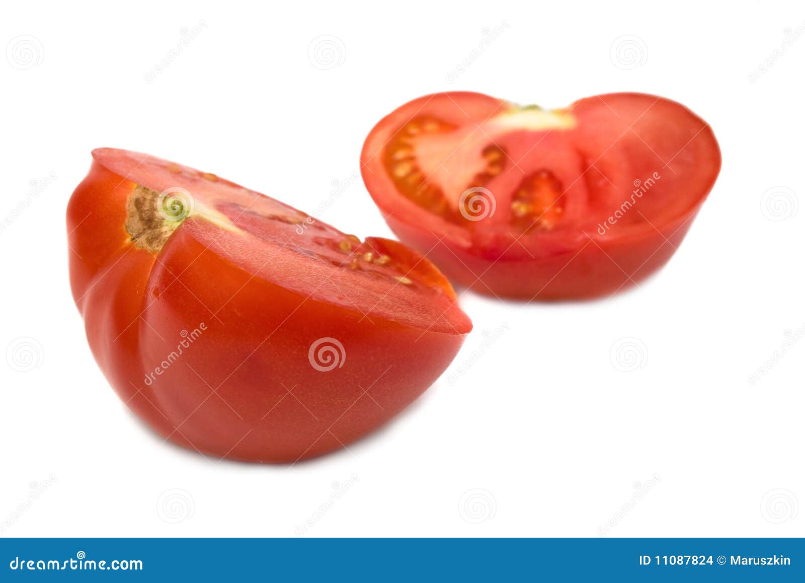 Two slices of ripe tomato stock photo. Image of healthy - 11087824