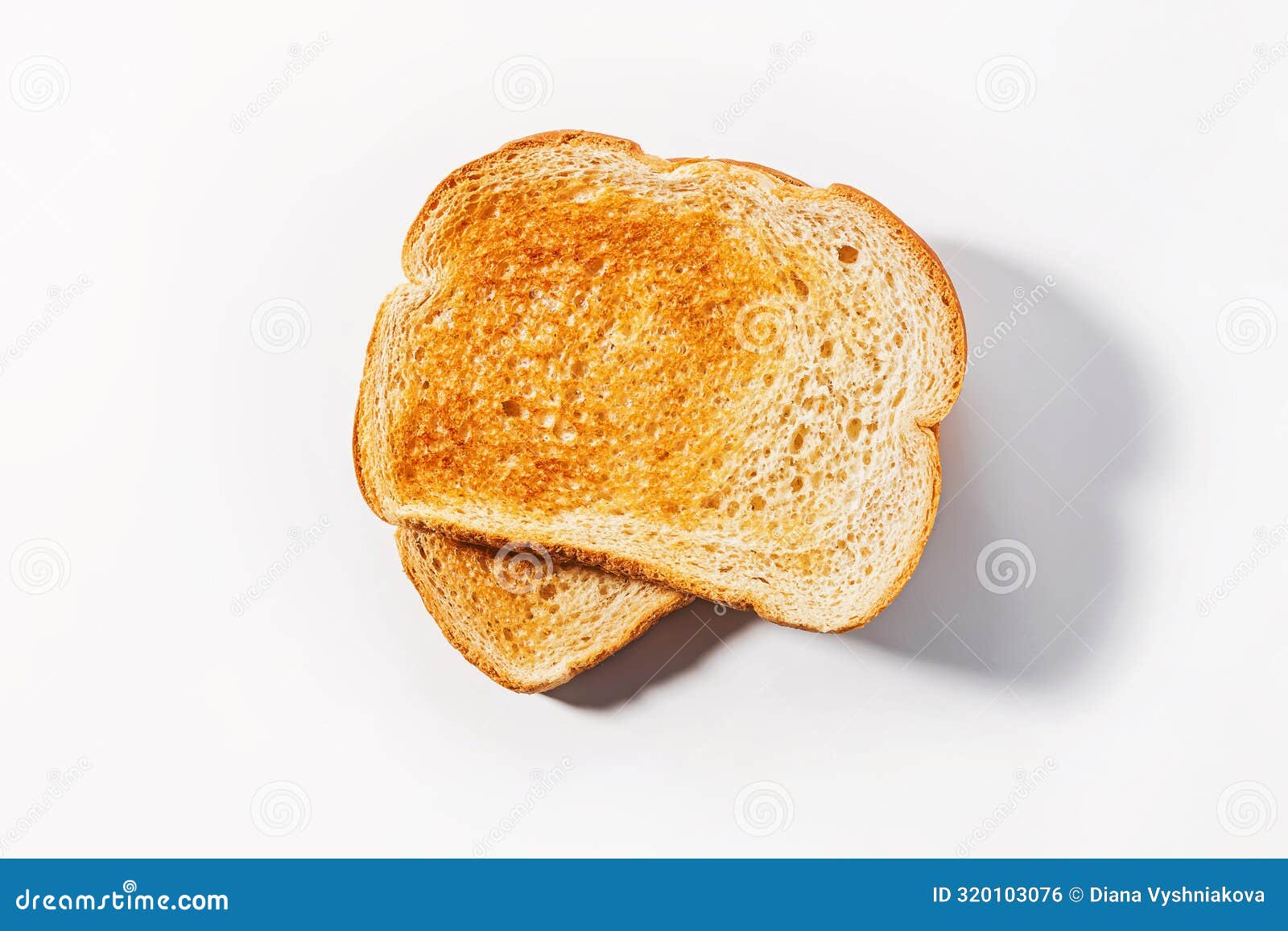 Two Slices of Toasted Bread Stock Photo - Image of crust, toast: 320103076