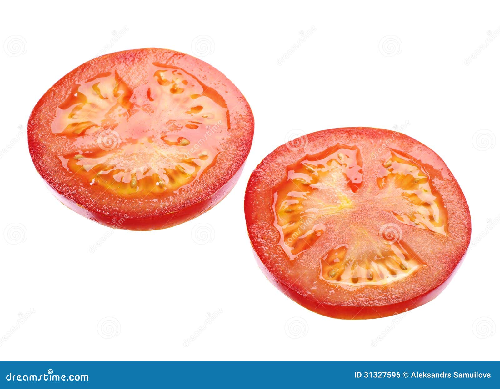 Two slices tomato stock photo. Image of shiny, fresh - 31327596