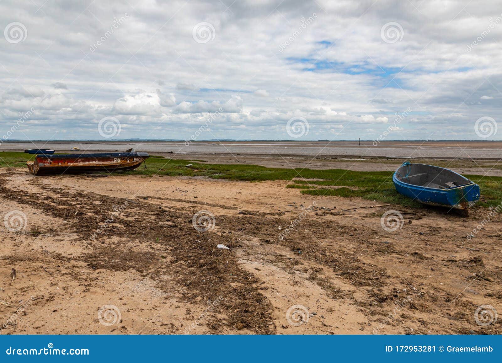 Two Small Boats on the Beach Lytham St Annes June 2019 Editorial Photo ...