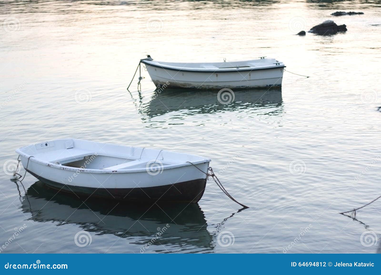Two Small Boats stock photo. Image of nature, rusty, blue - 64694812