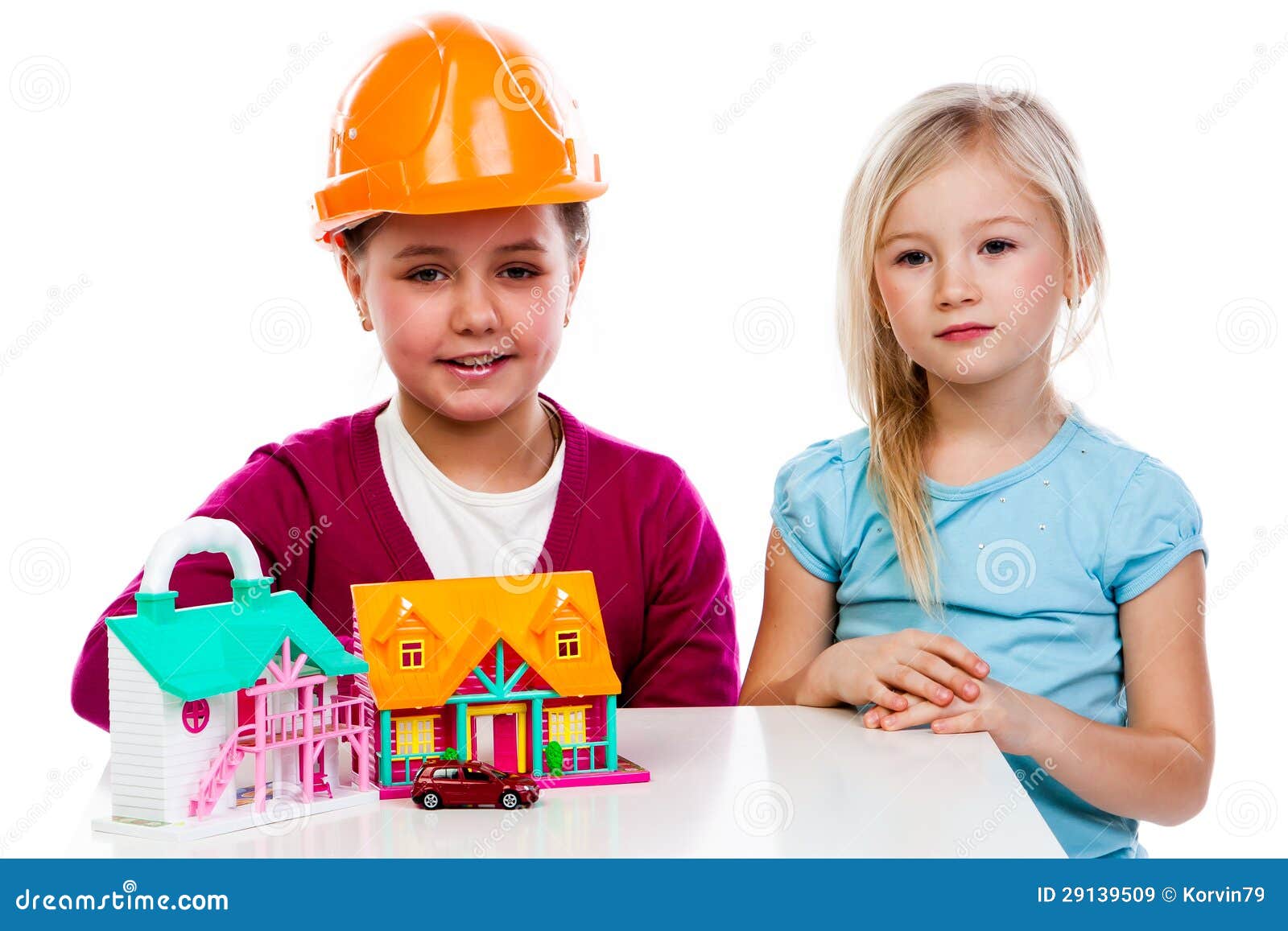 Two small builder stock image. Image of holding, education - 29139509