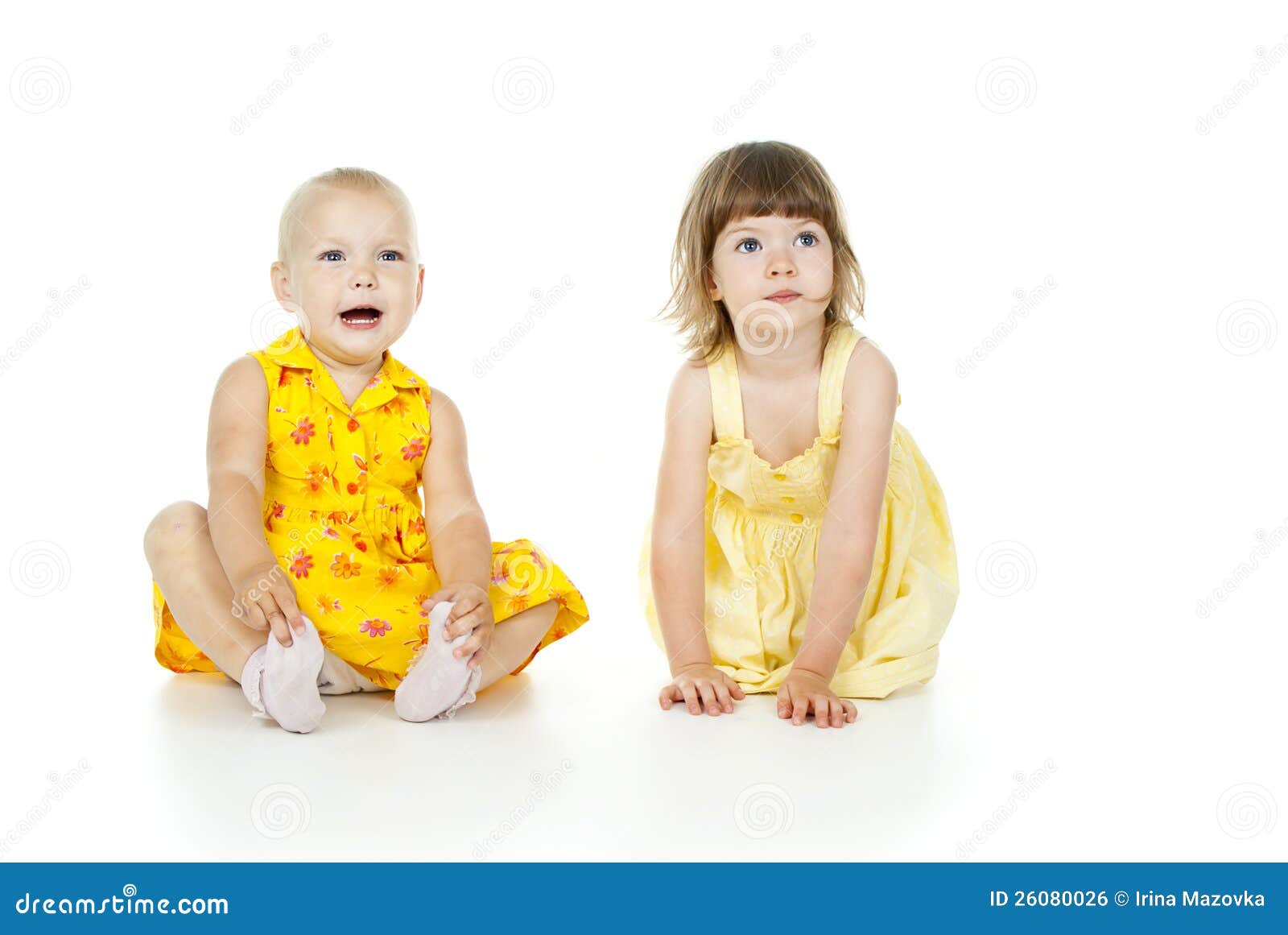 Two small child sitting stock photo. Image of blue, expression - 26080026