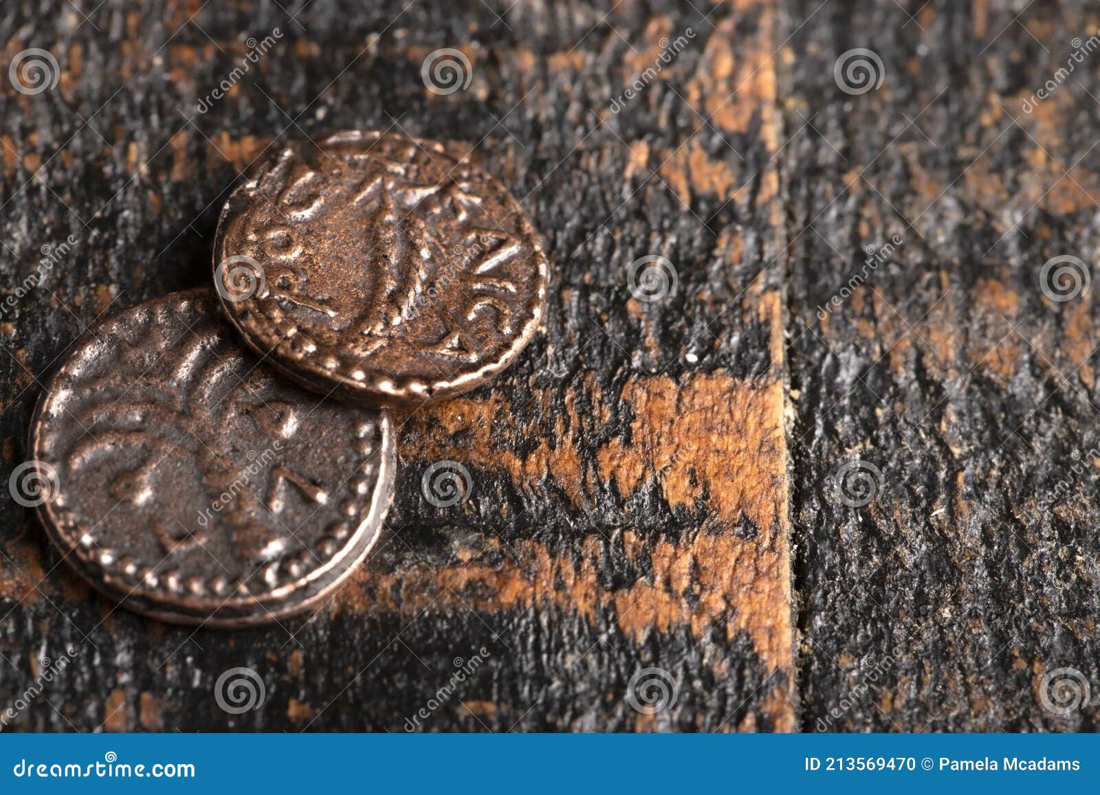 Old Copper Coins Of Ancient Indian Dynasties Stock Photo ...
