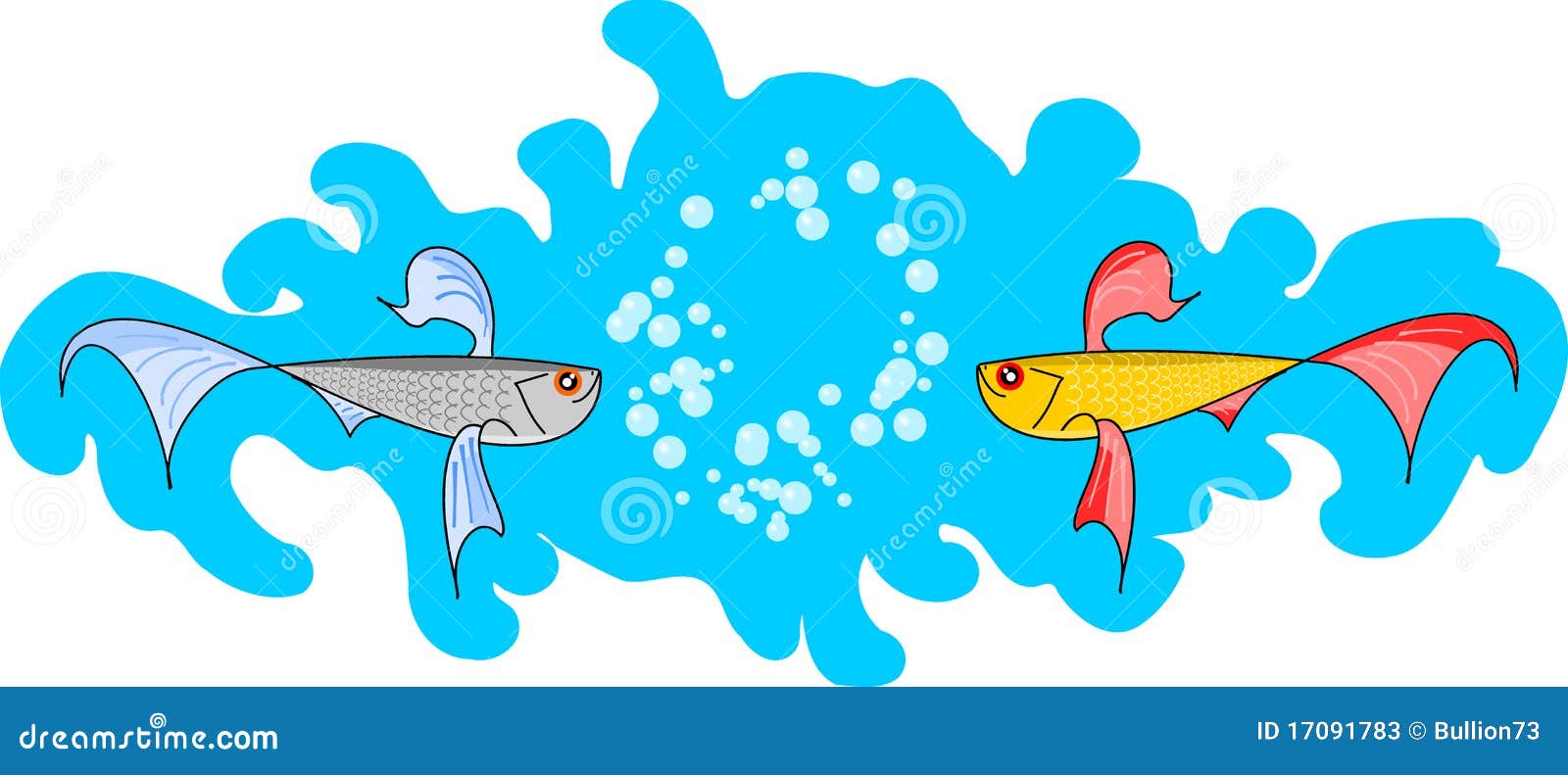 Two small fishes stock illustration. Illustration of ocean - 17091783