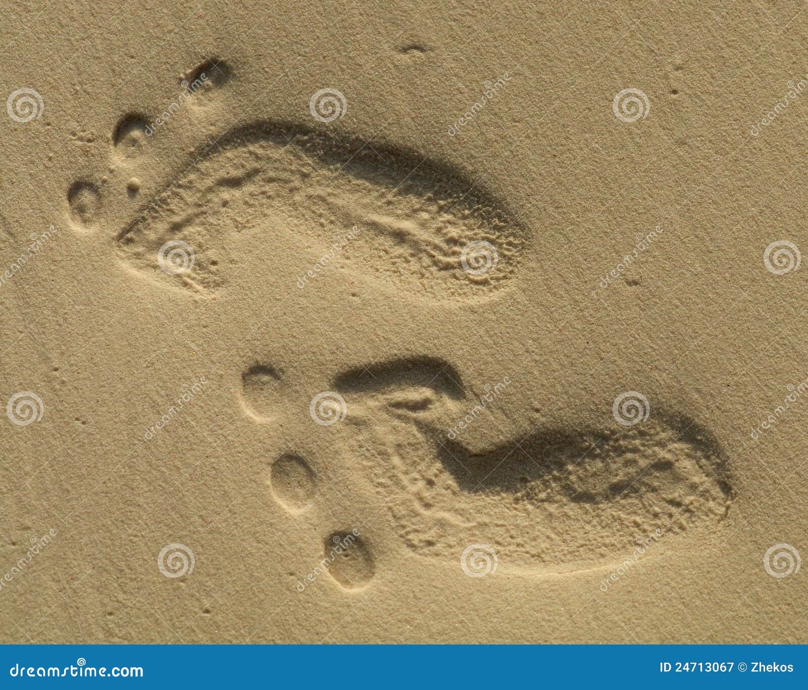 Two Small Footprints on Sand Stock Image - Image of walking, contrast ...