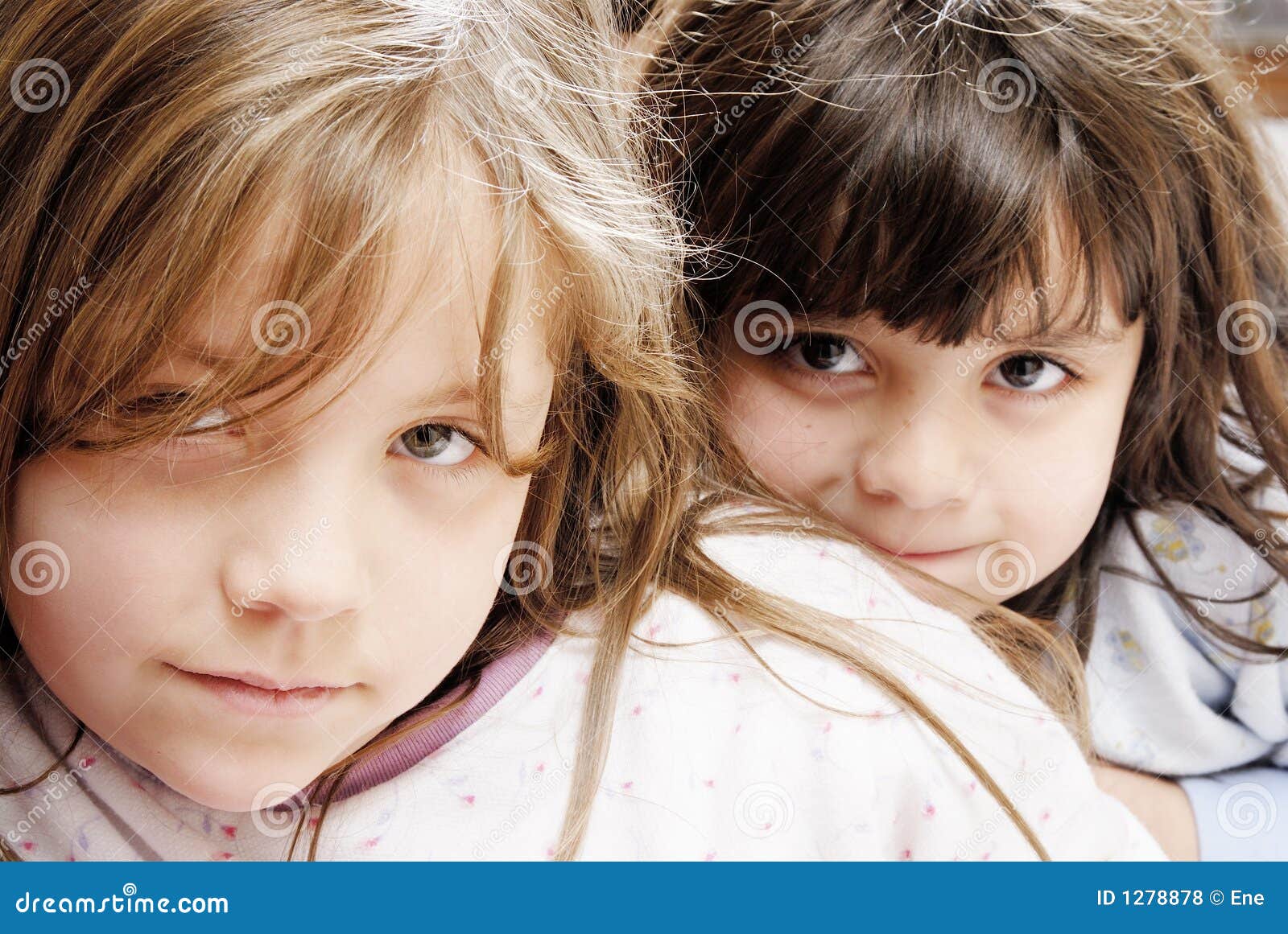 Two small girls stock photo. Image of equal, fair, luminous - 1278878