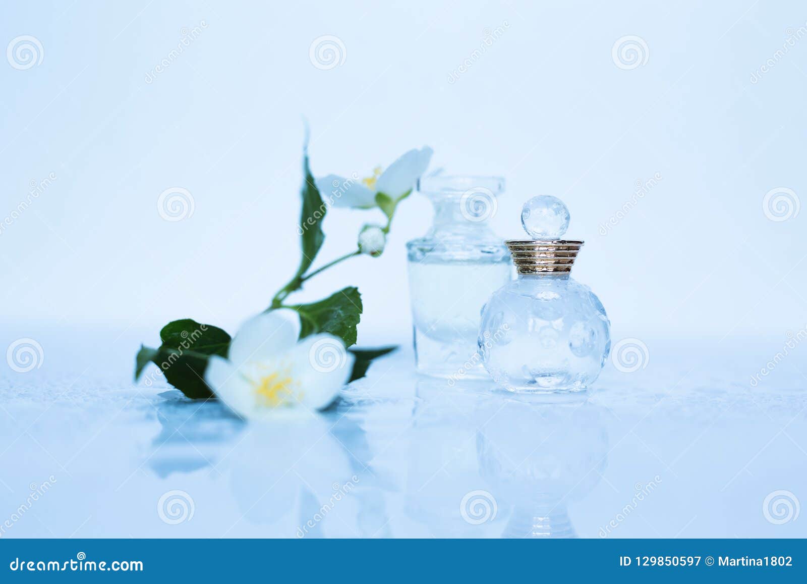 Two small perfumes stock image. Image of nature, glass - 129850597
