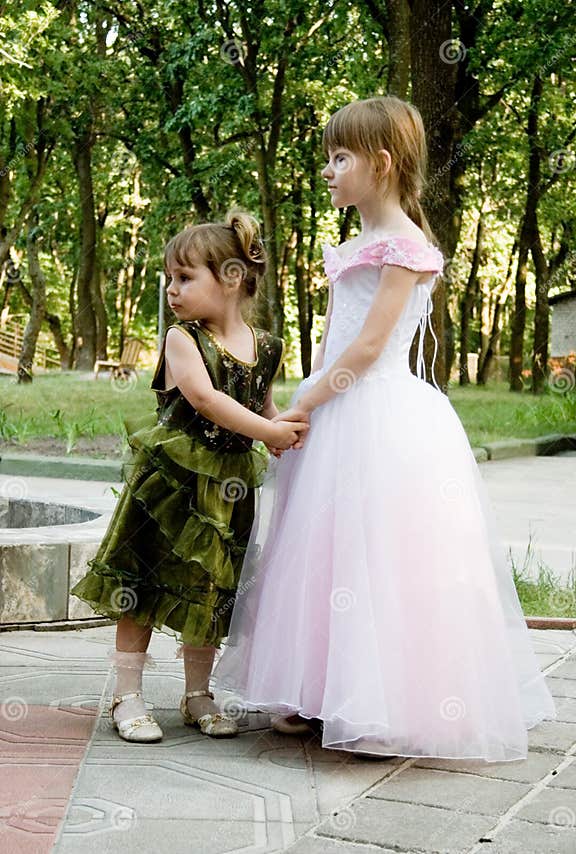 Two small sisters stock image. Image of human, pair, little - 11183853