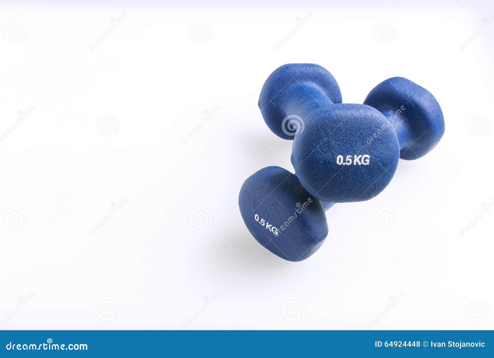 Blue Weight Scale On Yellow Background. Sport Equipment. Healthy ...