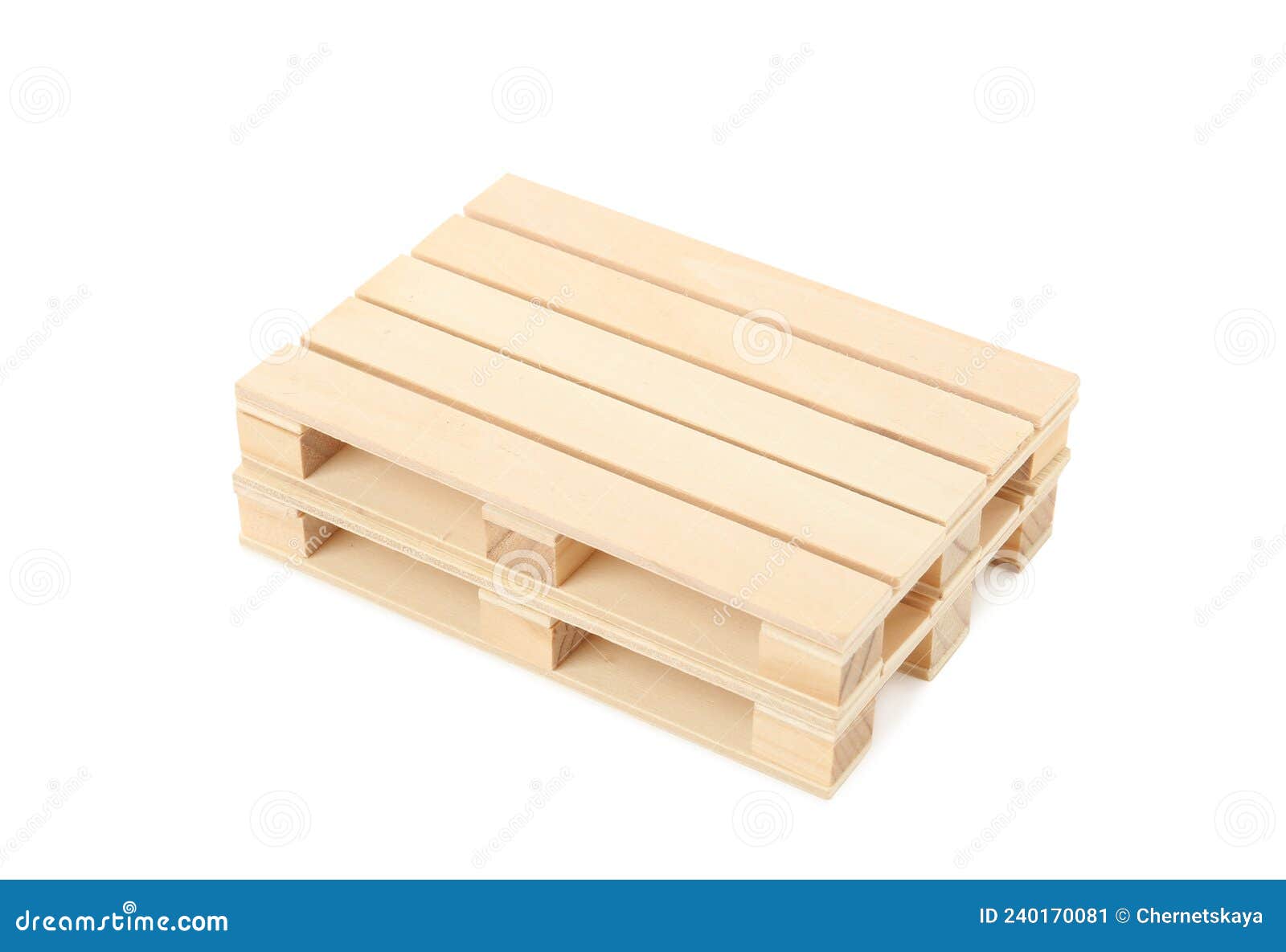 Two Small Wooden Pallets Stacked on White Background Stock Image ...