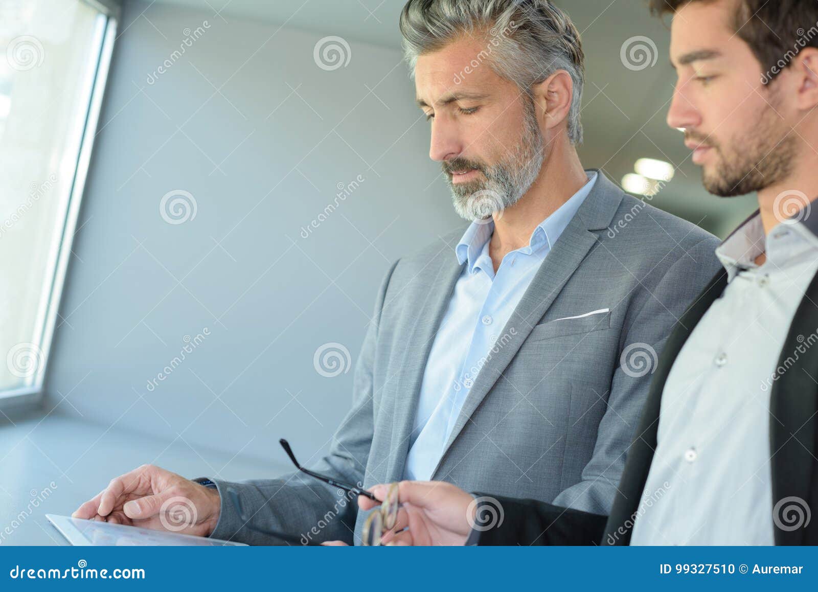 Two Smart Business Managers in Discussion Stock Photo - Image of ...