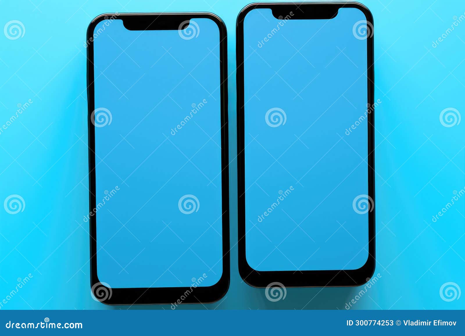 Two Smart Phones Side by Side Stock Image - Image of smart, color ...