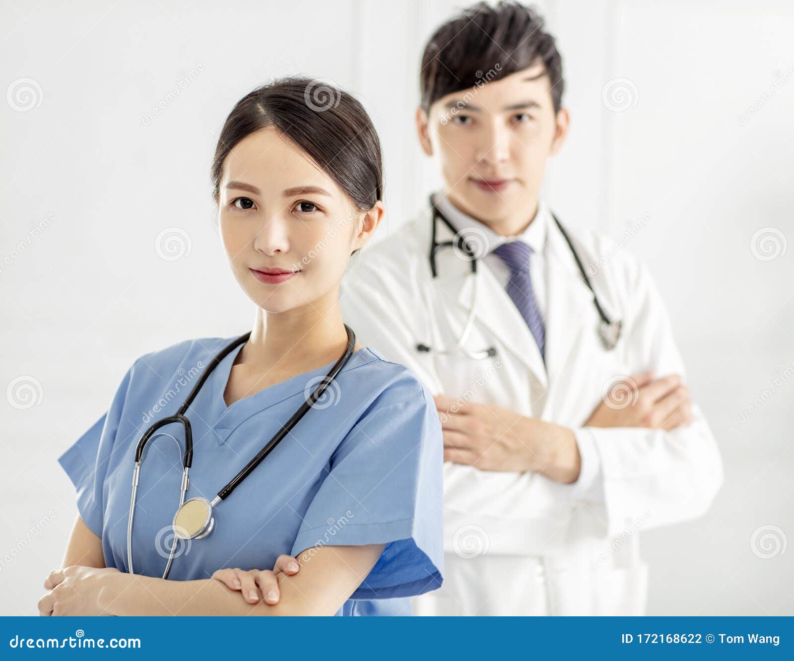 Two Smart and Professional Smiling Doctors Stock Photo - Image of ...