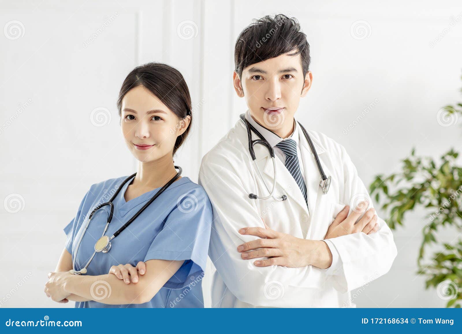 Two Smart and Professional Smiling Doctors Stock Photo - Image of ...